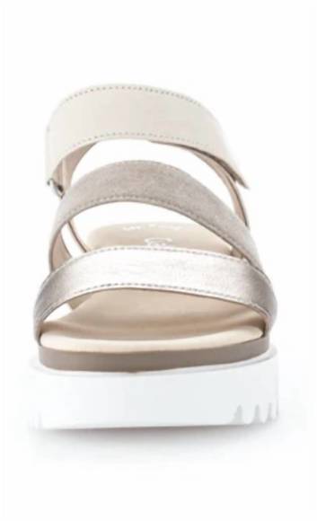 Gabor | Shoes | New Gabor Platform Wedge Velcro Sandals In Panna | Poshmark